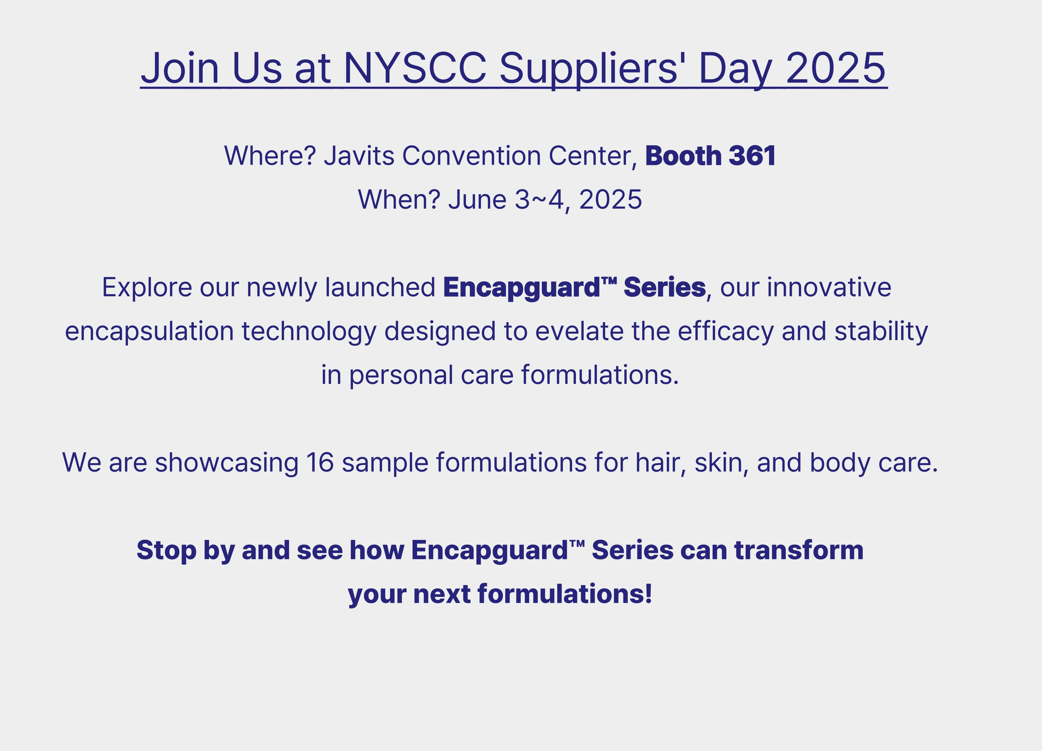 Join Samyang KCI at NYSCC Suppliers' Day 2025